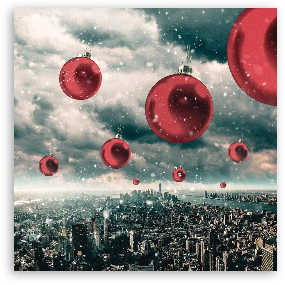 Gario Obraz na plátně Déšť červených cetek - Zehem Chong Rozměry: 30 x 30 cm