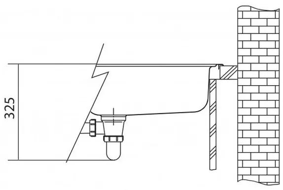 Franke Centro CNG 611-62TL/2 Granitový dřez s odkapem vpravo, 62x50cm, kašmír, 114.0637.501