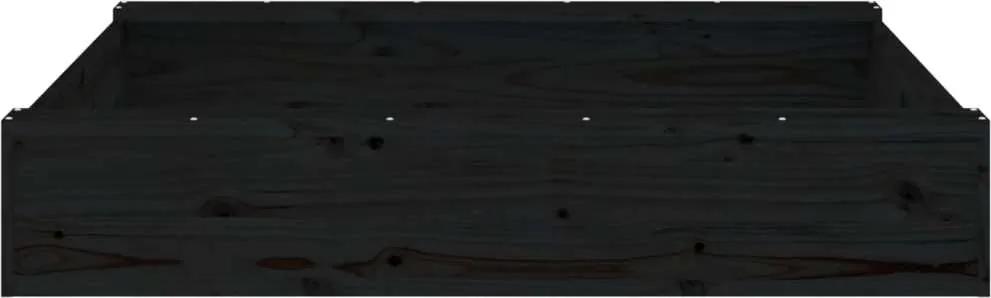 vidaXL Pískoviště se sedáky šedé čtverec masivní borové dřevo [825034] Barva: Bílá borovice