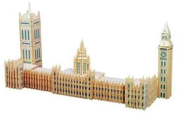 Woodcraft dřevěné 3D puzzle - skládačka Big Ben, 46 cm