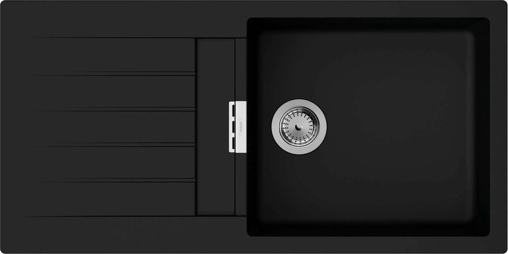 Hansgrohe S52 - Granitový dřez S520-F480, grafitová černá 43358170