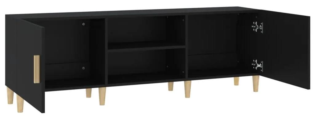 TV skříňka černá 150 x 30 x 50 cm kompozitní dřevo