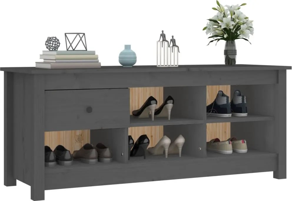 vidaXL Botník 110 x 38 x 45,5 cm masivní borovice [814594] Barva: medová hnědá