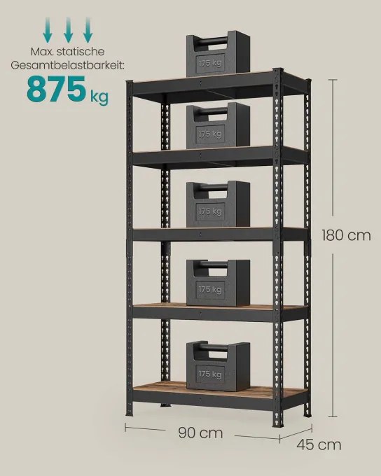 Regál 90x45x180 cm GLR450B11