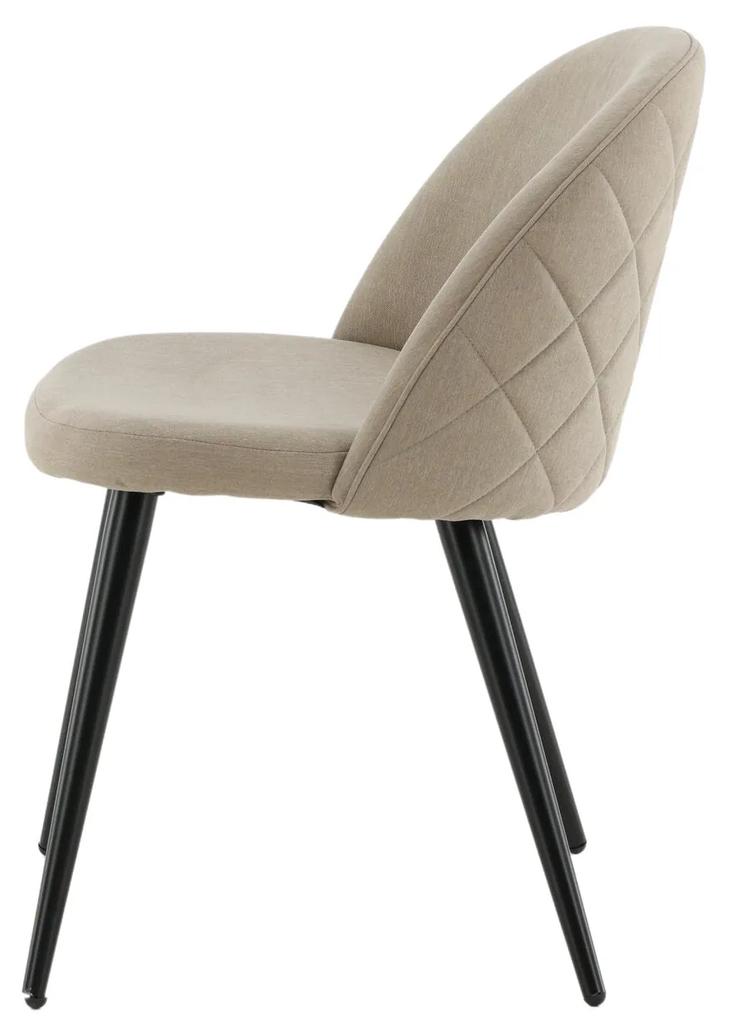 Jídelní židle Velvet, 2ks, béžová, S50xD57xV76,5