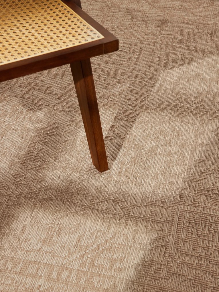 NORTHRUGS, Kusový koberec Duet Kona 106250 Beige/White - na ven i na doma, 200x290, béžová, chodba / předsíň