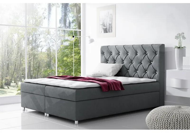 Kontinentální postel Balicci, Rozměr postele: 200 x 200 cm, Barva:: ekokůže Soft 017 (bílá)