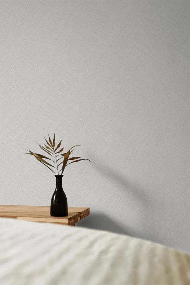 Šedá vliesová tapeta na zeď, imitace látky MN1006, Maison, Grandeco