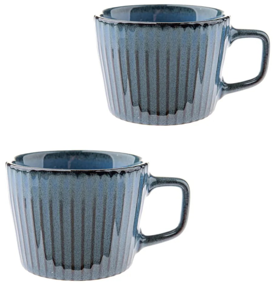 Modré keramické hrnky v sadě 2 ks na cappuccino 190 ml Tone – Dakls