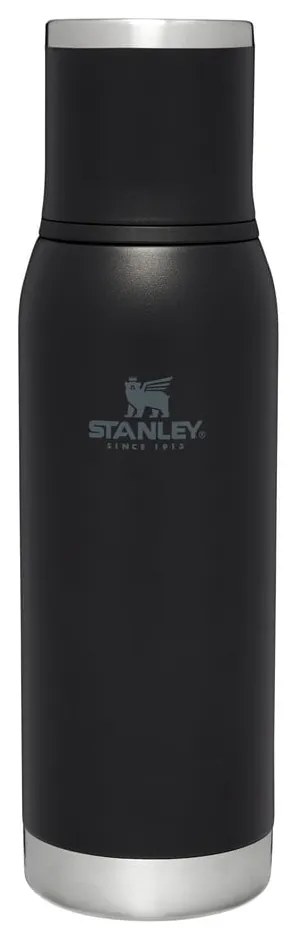 Černá termoska z nerezové oceli 1 l Adventure To-Go Black – Stanley