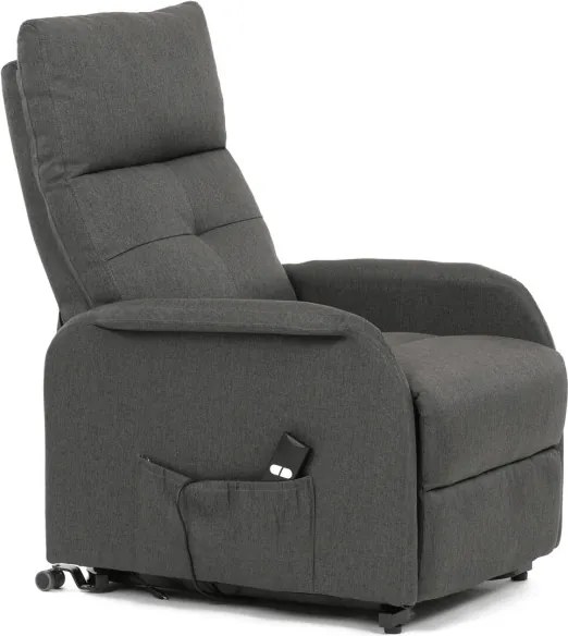 Polohovací křeslo šedé, elektrické TV-5482 GREY2