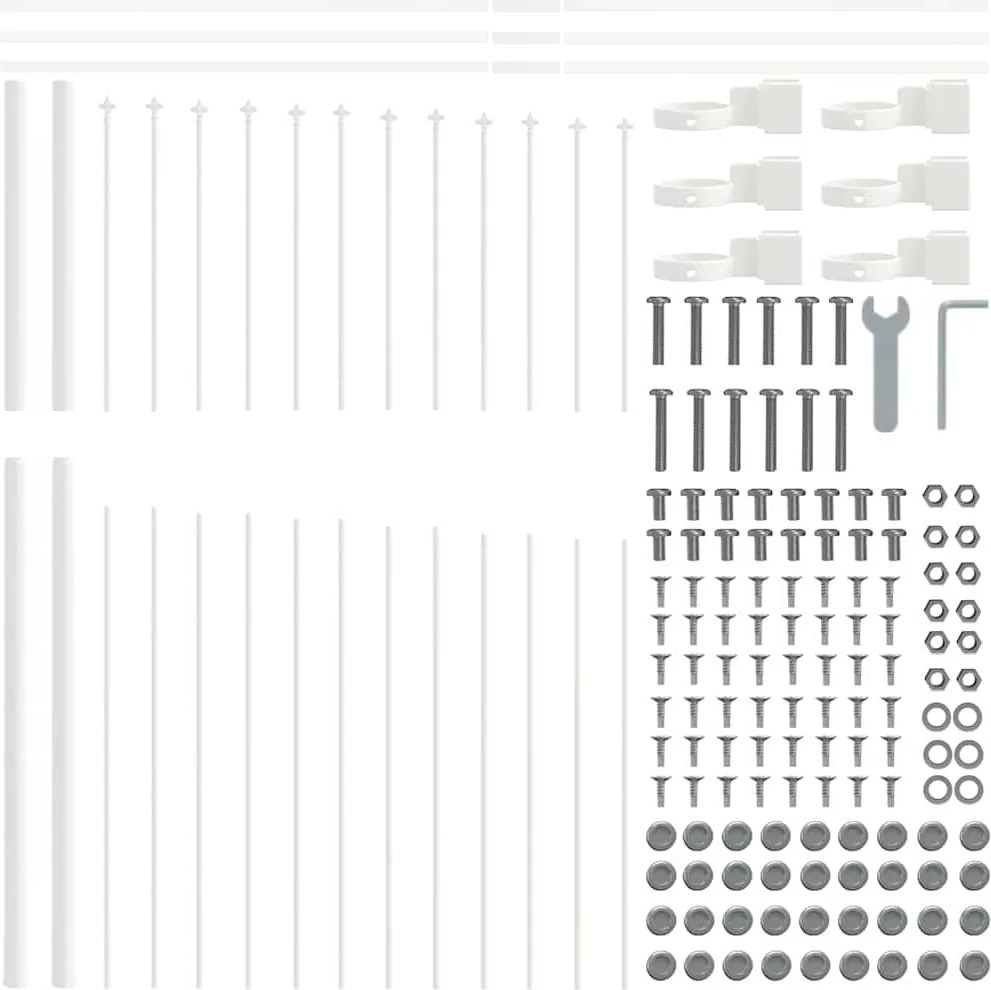 Zahradní plot WOERDEN 4 ks 170 x 215 cm Práškově lakovaná ocel 3360152