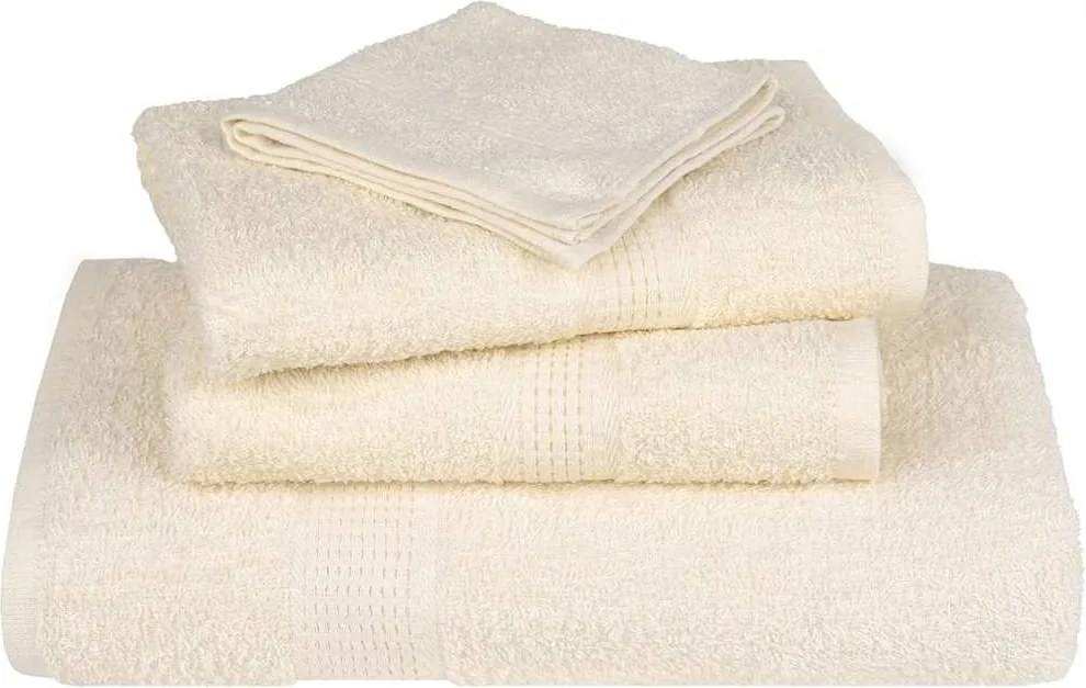 Saunové osušky FROGN 10 ks krémové 80x200 cm 360 g/m² 137009