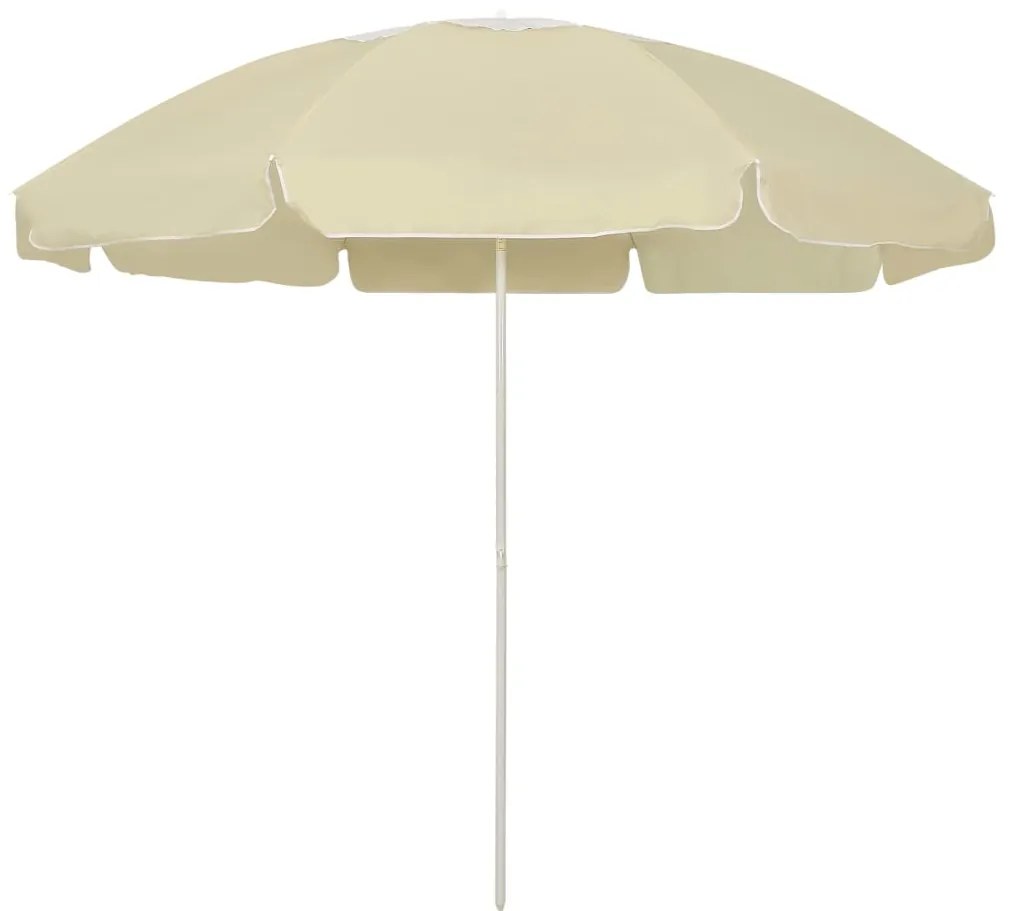 Plážový slunečník pískově žlutý 240 cm 314711