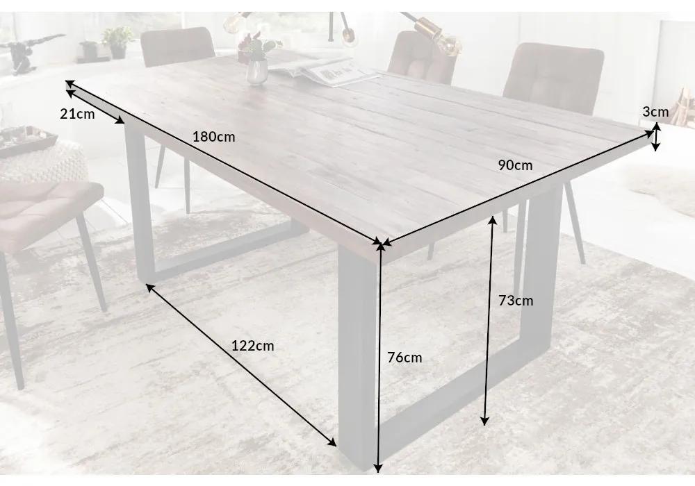 Massive home | Jídelní stůl Wotan II 180x90 z akátového dřeva 40334