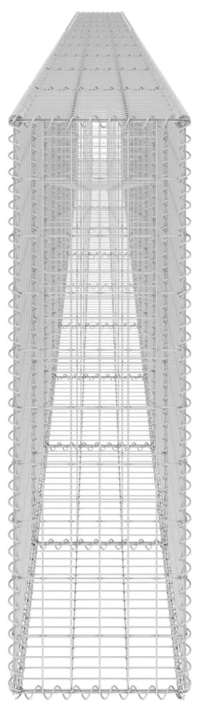 vidaXL Marketos Gabionová zeď s víky pozinkovaná ocel 900 x 30 x 100 cm
