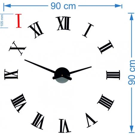 Moderní nalepovací nástěnné hodiny | SENTOP X0083