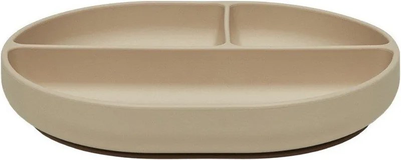 Béžový silikonový dětský talíř 17x21,5 cm Enkei – OYOY Mini