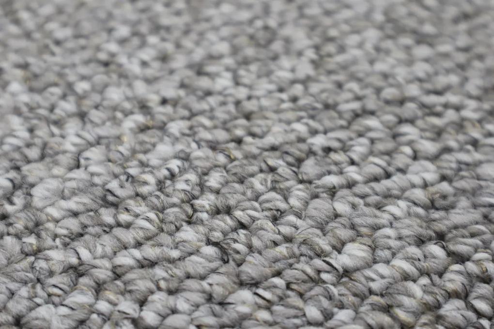 Vopi koberce Kusový koberec Wellington šedý kruh - 200x200 (průměr) kruh cm