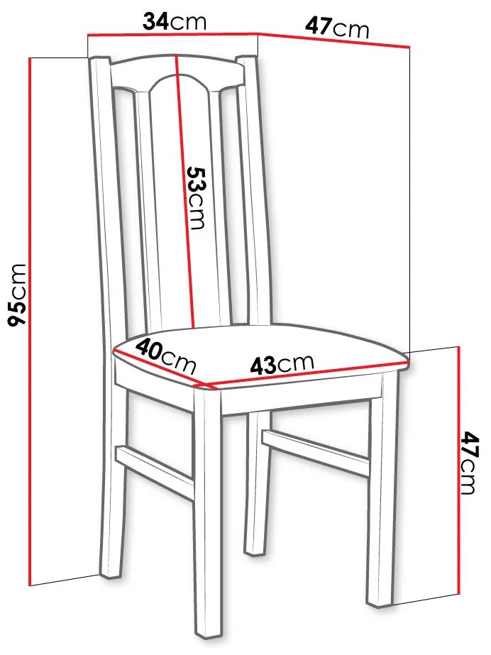 Čalouněná židle do kuchyně EDON 7 - ořech / modrá