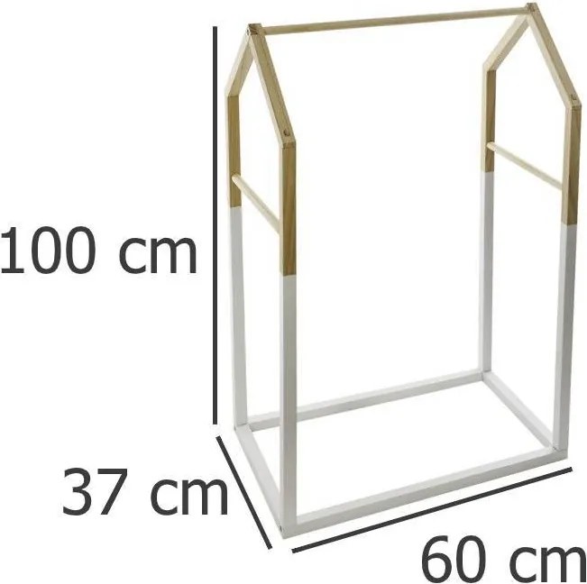 Dětský věšák ve tvaru domečku, 100 x 60 x 37 cm