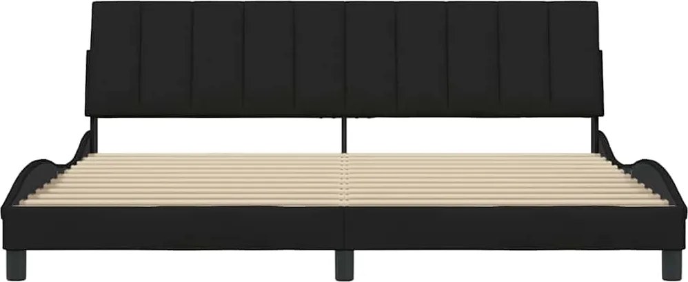 Rám postele bez matrace Hanko černý 200 x 200 cm textil 3310414
