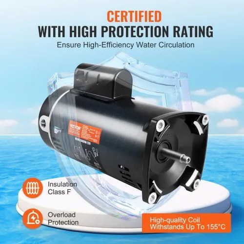 1,49 kW motor bazénového čerpadla 230 V 60 Hz 7,8 A 56Y 3450RPM 50μF/250 V