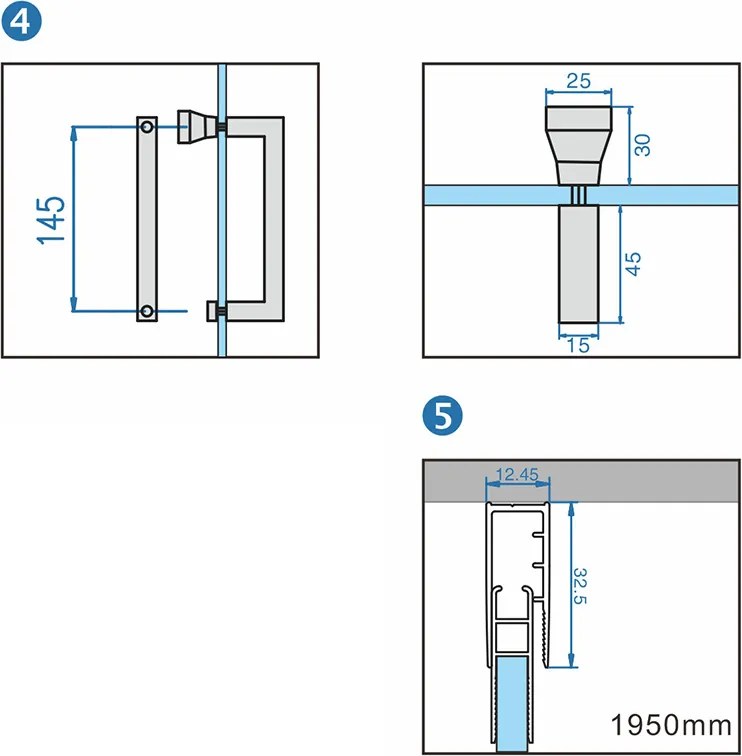 BPS-koupelny Čtvercový sprchový kout HYD-SK01C 90x90 černá/transparent + vanička HYD-SSV-ST02B černá