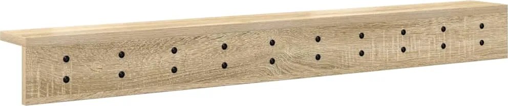věšák, nástěnný, s poličkou, kompozitní dřevo, 10,5x100x10,5 cm, dub sonoma, Dekorino TK20260046
