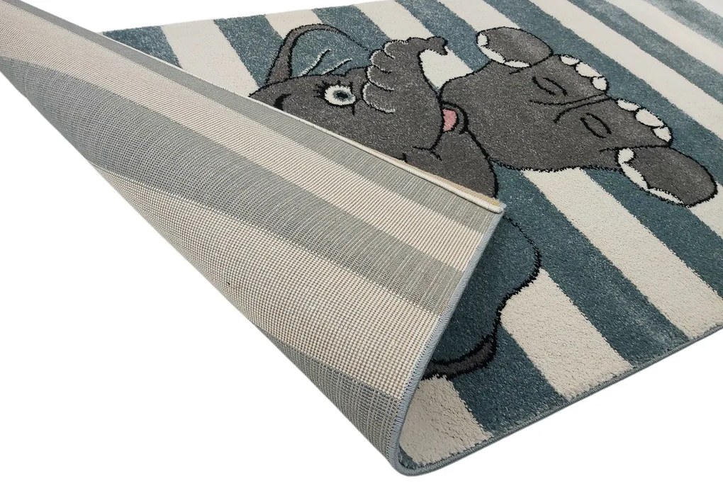 Vopi, Dětský koberec Kiddo A1087 blue, 160x230, modrá, dětský pokoj