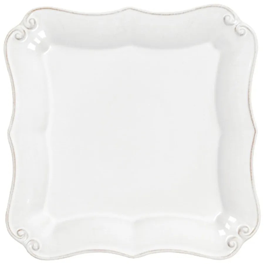 Bílý kameninový dezertní talíř na pečivo Casafina Vintage Port Barroco, délka 13 cm