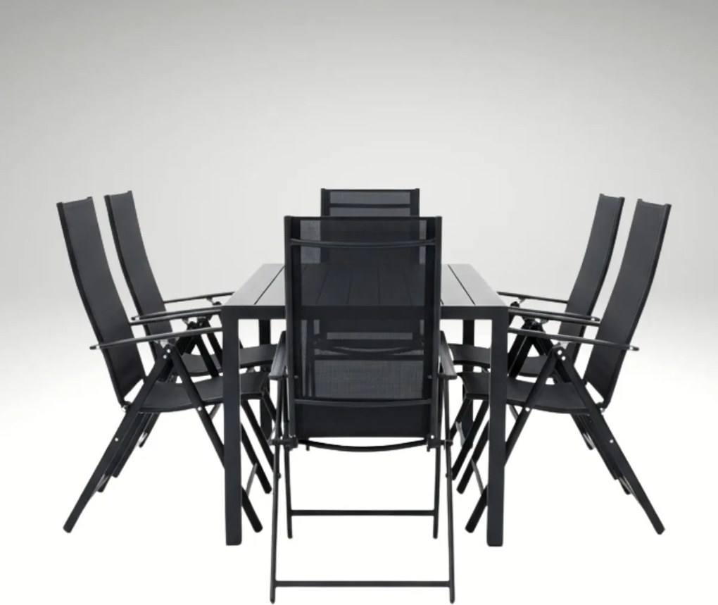 Vikio Zahradní set 140x80 pro 6 osob V136-140 černá