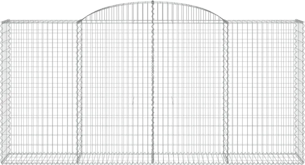 Klenuté gabionové koše 6 ks 300x50x140/160cm pozinkované železo 3146741