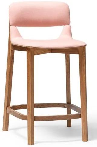 TON - Barová židle Leaf s opěrkou - čalouněná