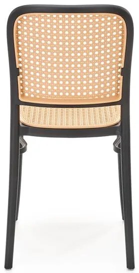 HALMAR K483 židle přírodní/černá