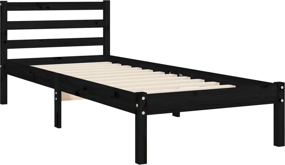 vidaXL Rám postele s čelem 100 x 200 cm masivní dřevo [3195019] Barva: Přírodní