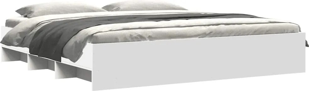 Rám postele bez matrace bílý 180x200cm Dřevěné konstrukce 3295632