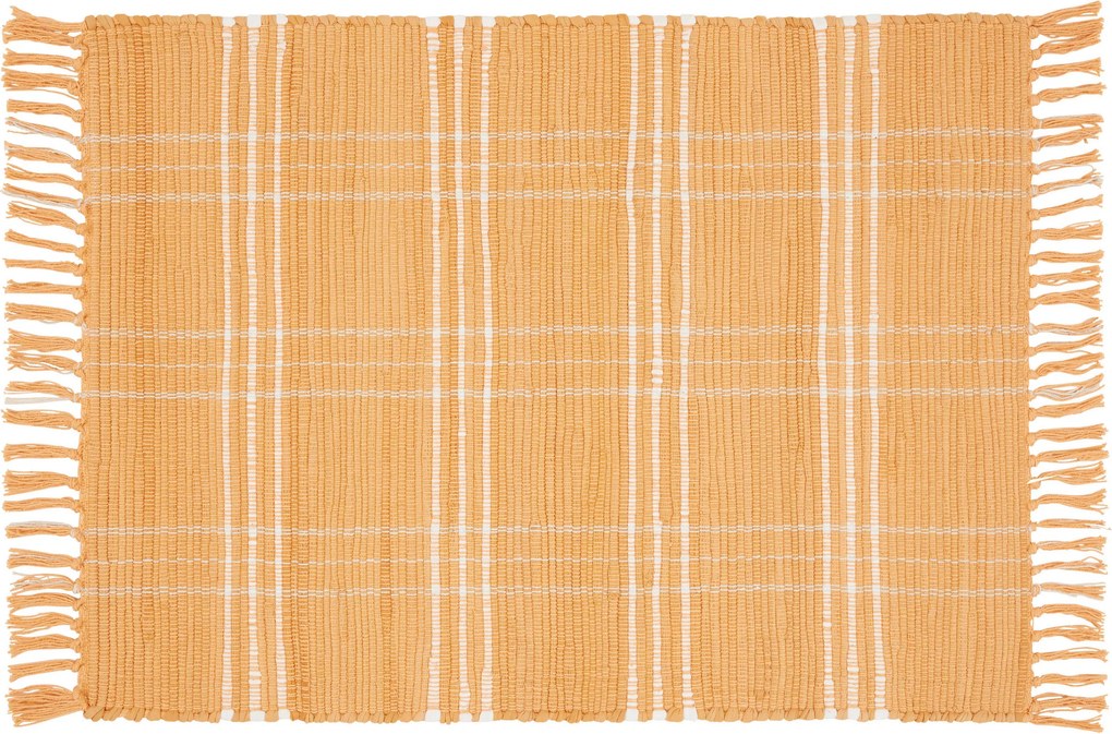 XXXLutz RUČNĚ TKANÝ KOBEREC, 60/90 cm, oranžová Boxxx - Vlněné koberce - 006767012092