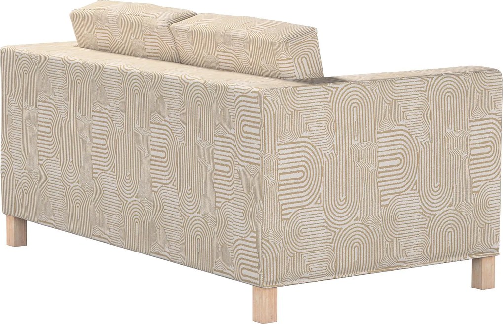 Potah na pohovku IKEA Karlanda 2-místná, krátký barva béžová látka pletený vzor, vzorované