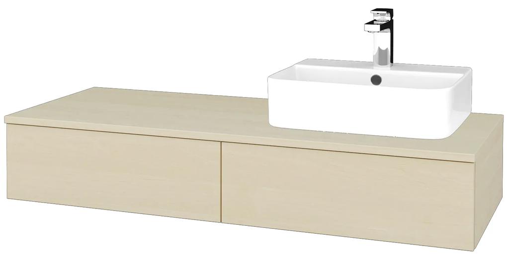 Dřevojas Koupelnová skříňka MODULE SZZ2 120 Varianta: N01 Bílá lesk / D10 Borovice Jackson / Pravé