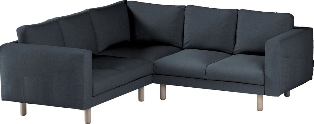Potah na pohovku IKEA Norsborg rohová 4-místná barva modrá látka pletený vzor