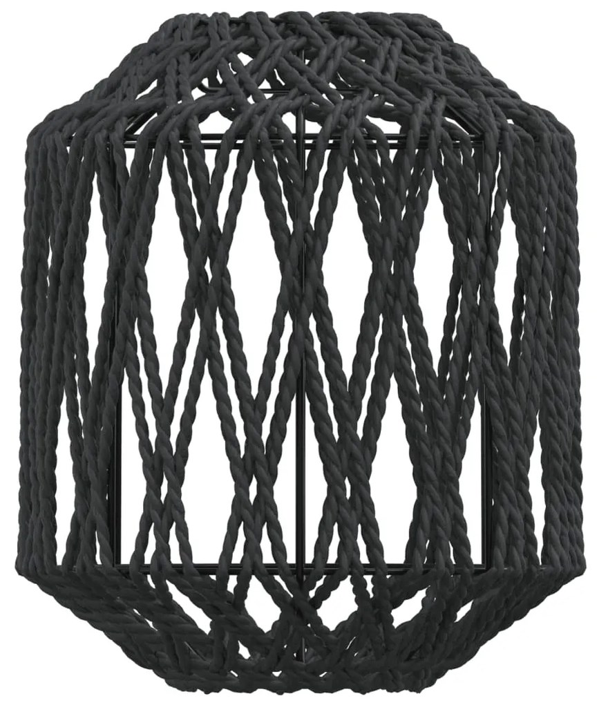 Stínidlo lampy černé Ø 23 x 28 cm železo a papír - Default Title
