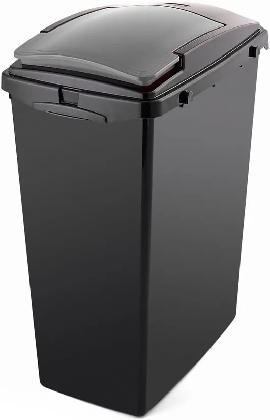 Recyklační odpadkový koš s víkem Addis, 48 x 28 x 56 xm