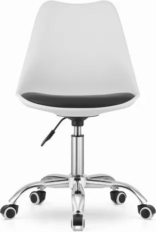 Bestent Kancelářská židle bílo-černá skandinávský styl BASIC