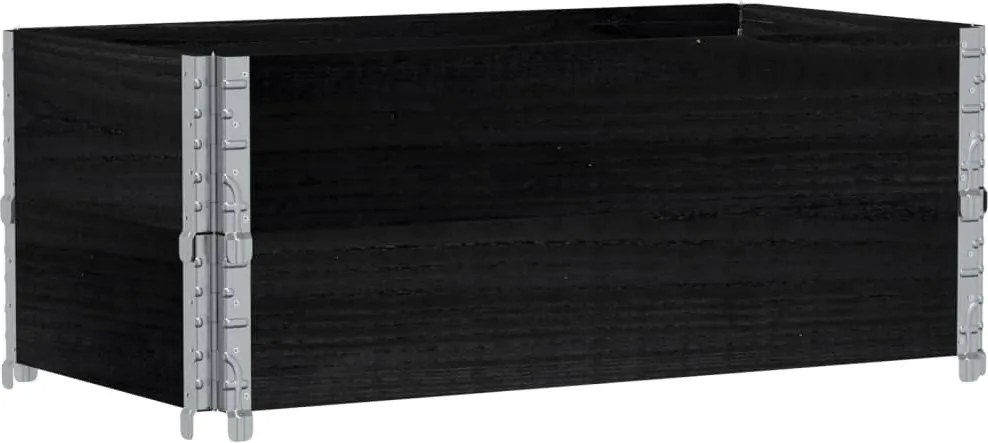 Zahradní truhlík černý 100 x 50 cm masivní borové dřevo 3295392