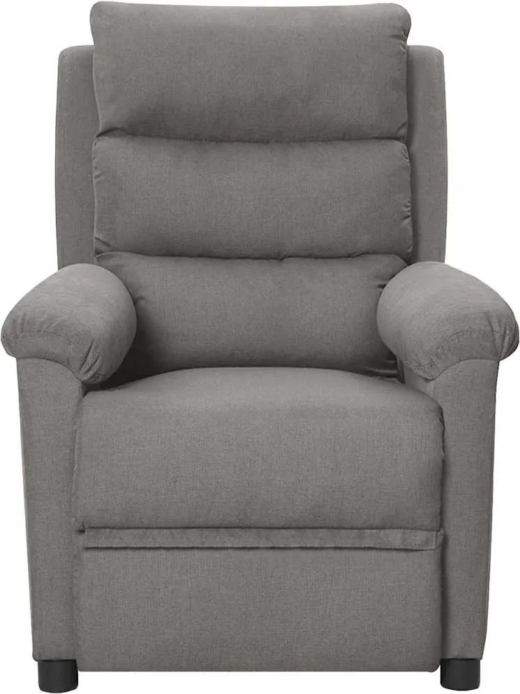 Elektrické polohovací křeslo světle šedé textil 3098963