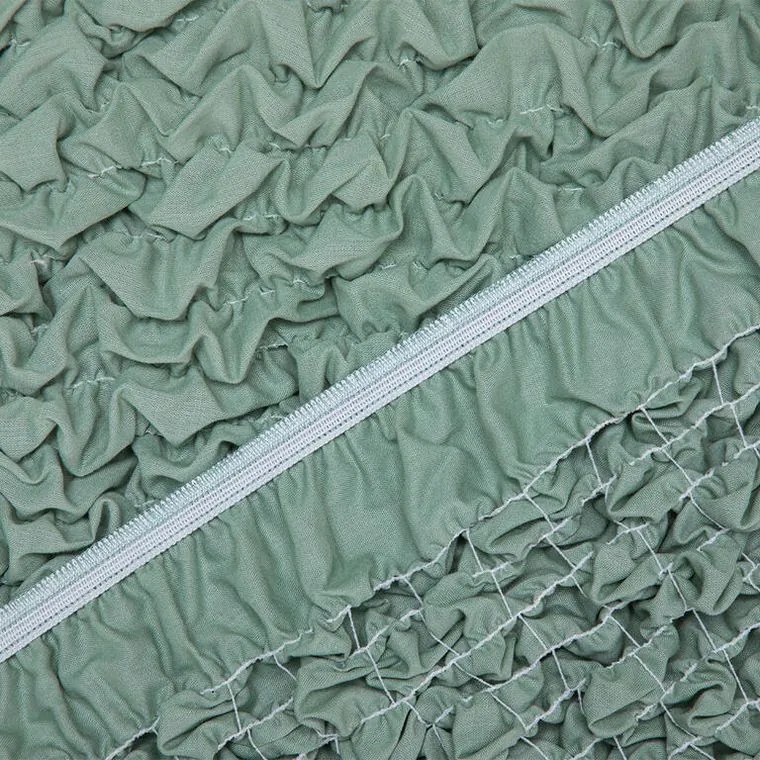 Bielastické potahy FUCO biobavlna mátové dvojkřeslo (š. 120 - 160 cm)