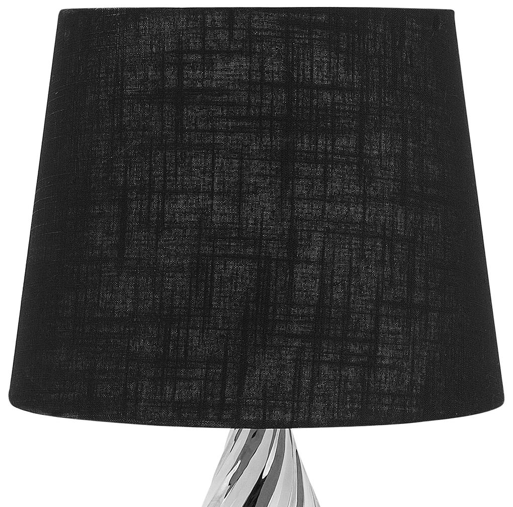 Stolní lampa černá/stříbrná 65 cm VISELA Beliani