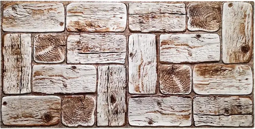 Obkladový 3D PVC panel 96 x 48 cm - Provence Wood provensálské dřevo