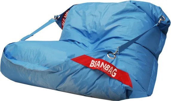 BeanBag Sedací pytel 189x140 comfort s popruhy cyan